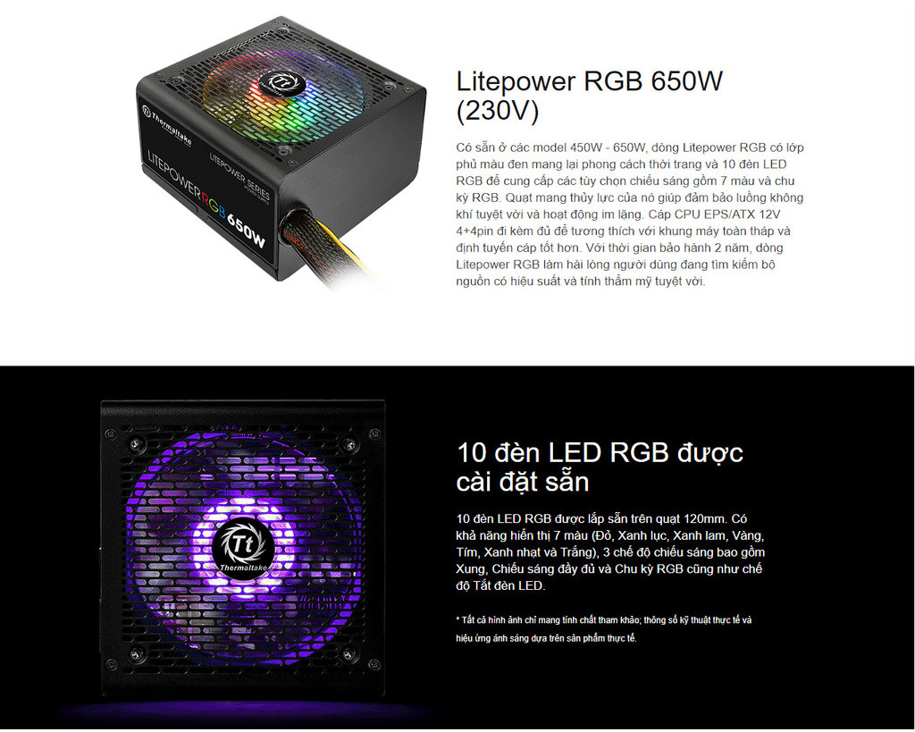 Nguồn Máy Tính Thermaltake Litepower RGB 650W Hàng Chính Hãng | Shopee ...