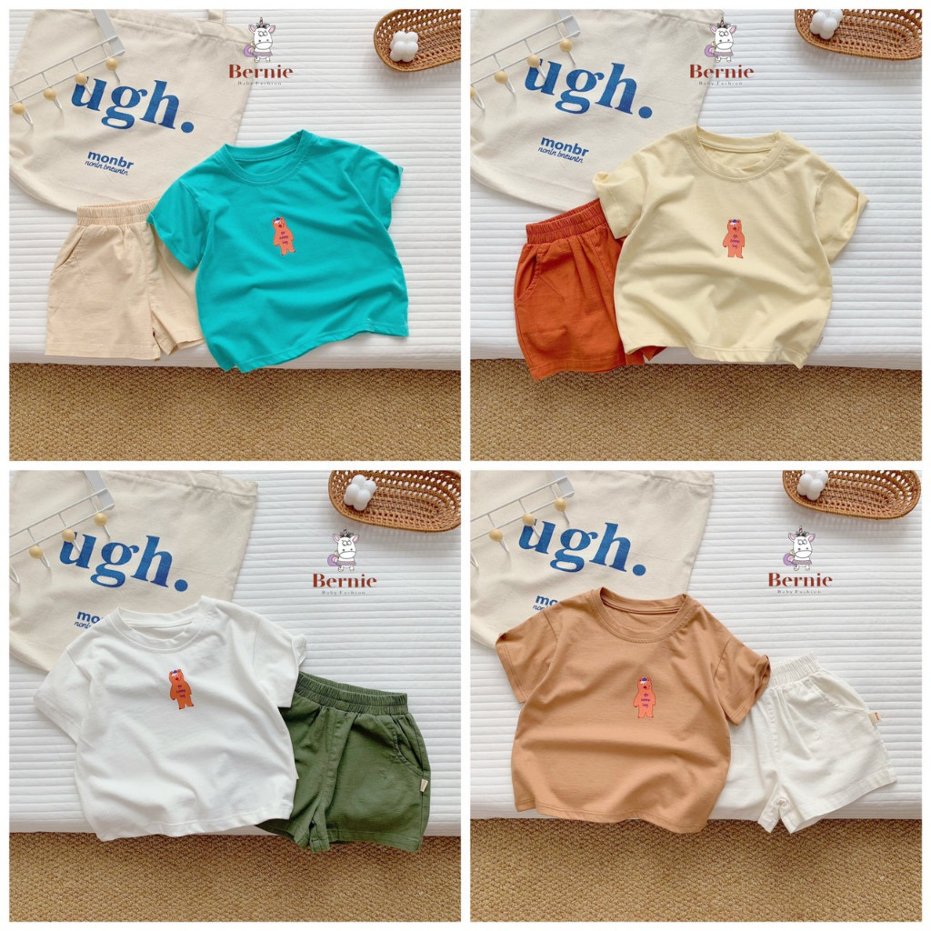 Quần sooc đùi linen kaki mềm bé trai bé gái có túi màu đen xanh cam be ...