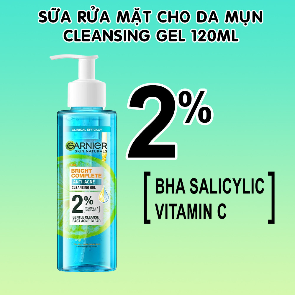 Sữa Rửa Mặt Garnier Ngừa Mụn & Sáng Da Garnier Bright Complete Anti ...