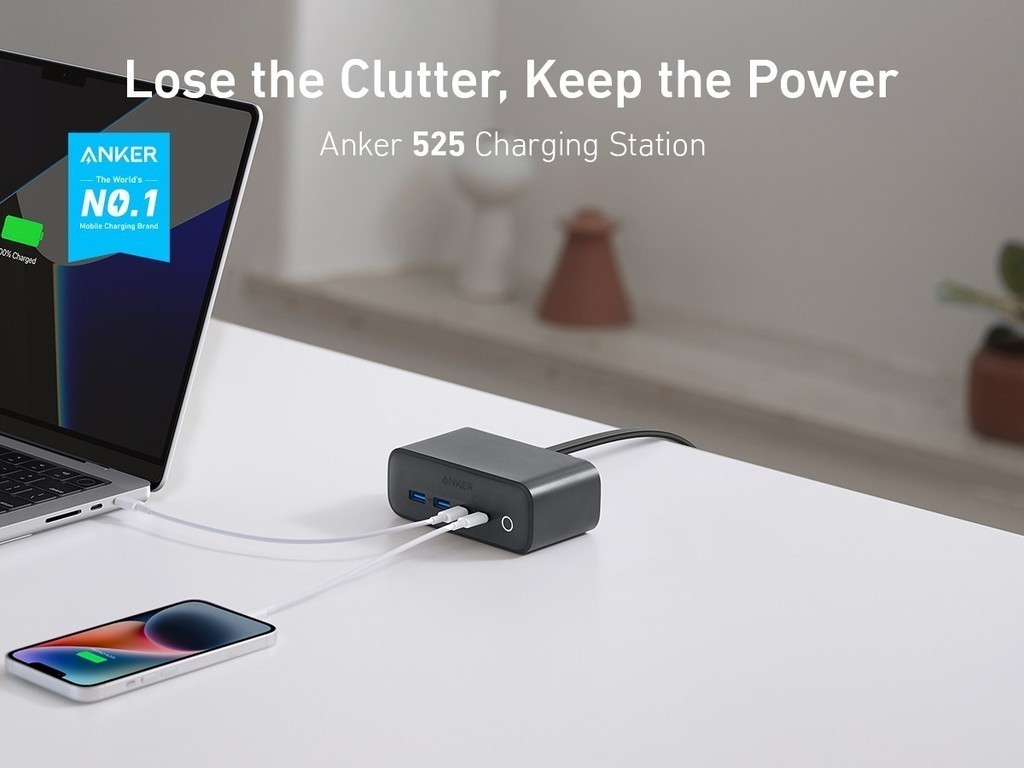 Trạm sạc nhanh 7in1 Anker 525 67W - 7 cổng (3 ổ cắm AC & 2USB-A & 2USB ...