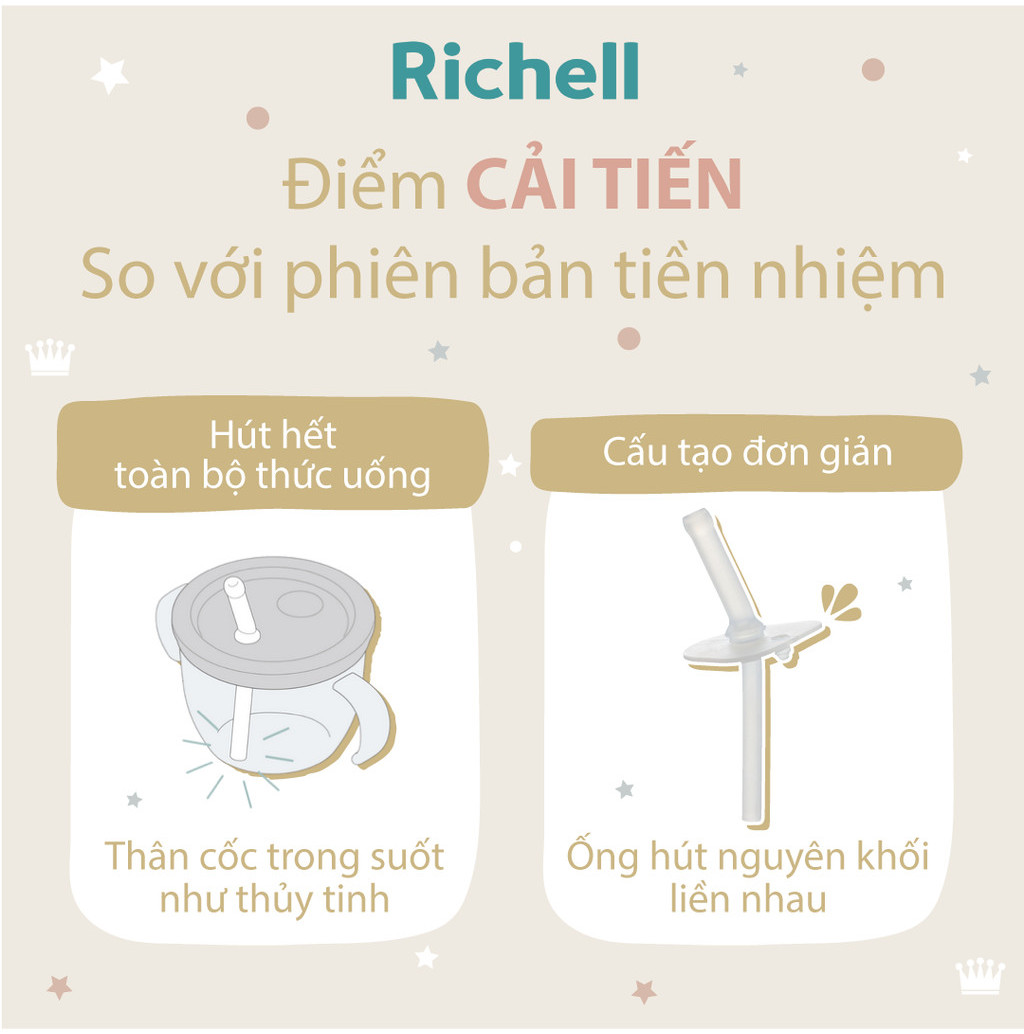 Cốc tập hút, tập uống 3 giai đoạn RICHELL Nhật AXSTARS chống sặc Tritan | Baby | Shopee Việt Nam