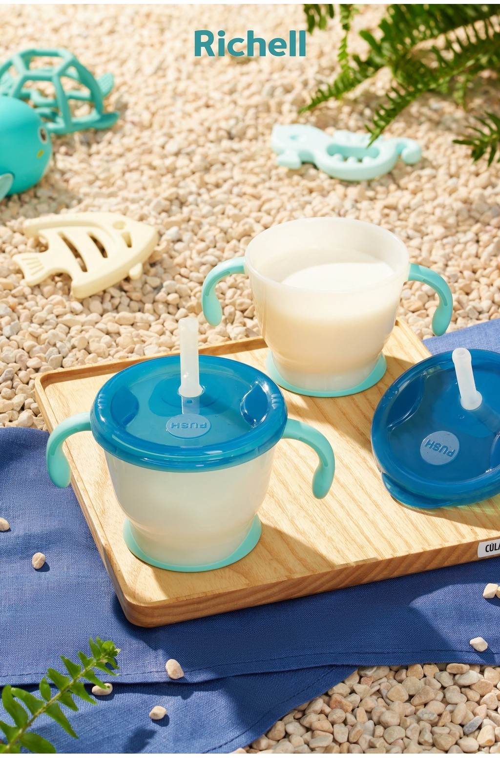 Cốc tập hút, tập uống 3 giai đoạn RICHELL Nhật AQ 150ml phiên bản châu Á | Baby | Shopee Việt Nam