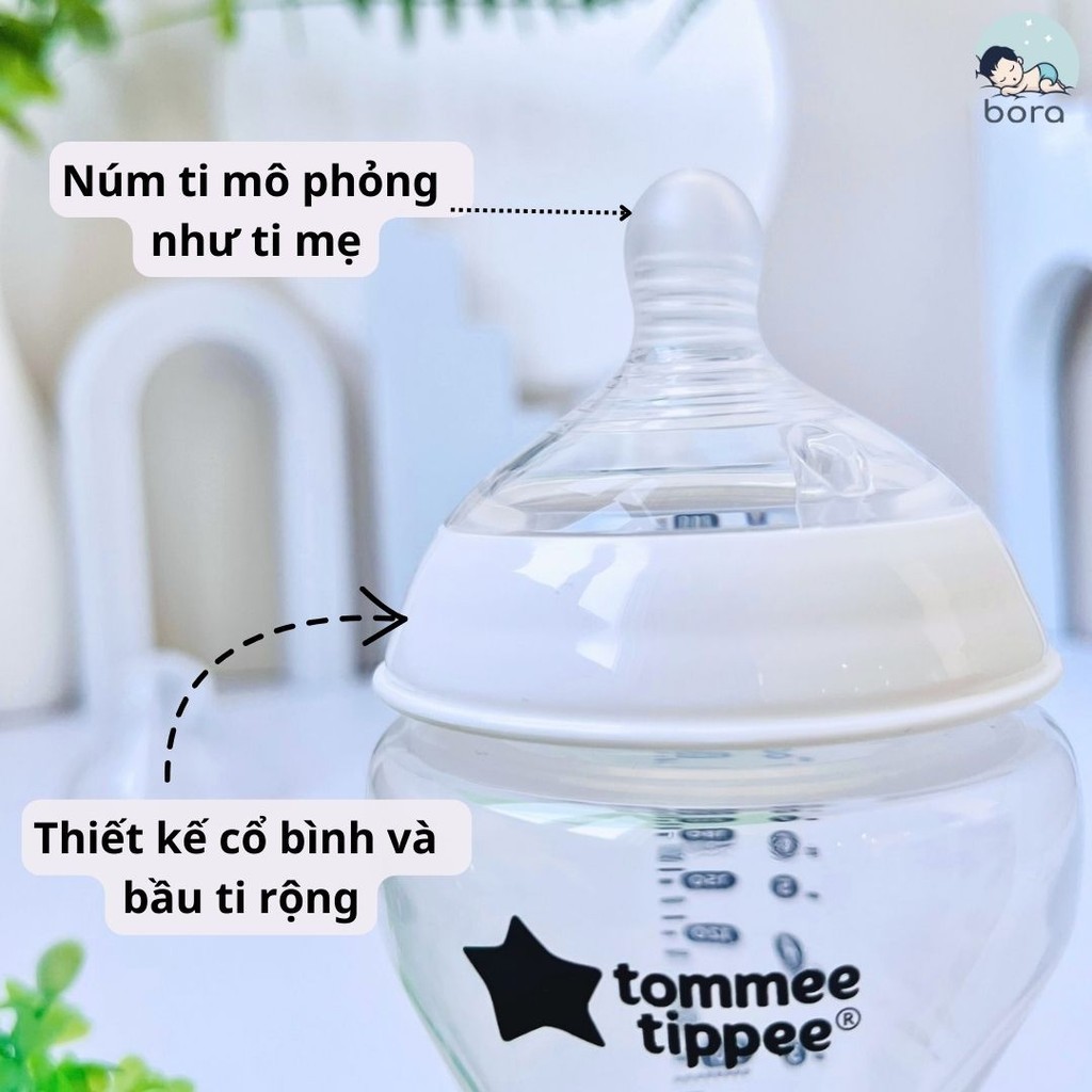 Bình sữa Tommee Tippee Natural Start 150/260ml nhựa PP, PPSU [Được chọn núm 1-4][Cam kết chính ...