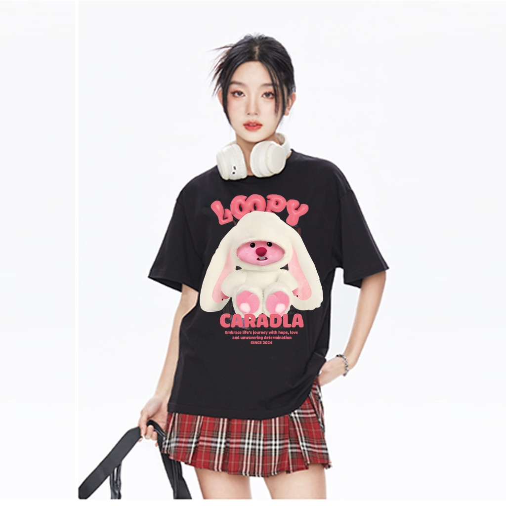 Áo Thun, Áo Phông Unisex Tay Lỡ CARADLA Mã TN Loopy Chất Cotton Mềm Mịn ...