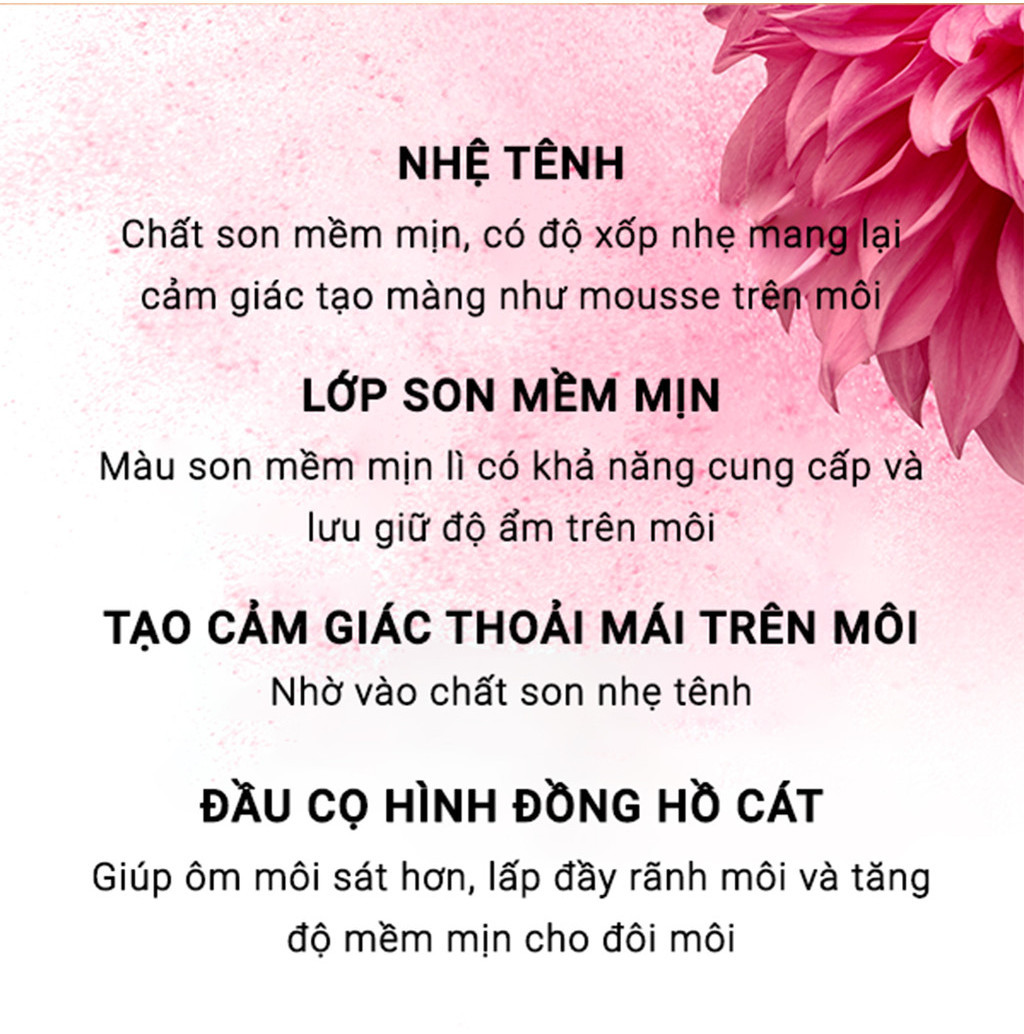 Son kem MAC Powder Kiss Liquid Lipcolour cho hiệu ứng màu mịn màng, làm ...