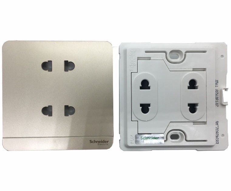 Bộ ổ cắm đôi 3 chấu vuông 16A dòng AvatarON - Schneider Electric ...