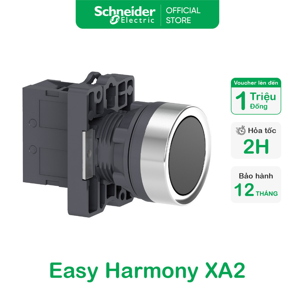 Nút Nhấn Nhả mặt tròn - Phi 22 - 30x42x54.7mm - Schneider Electric ...
