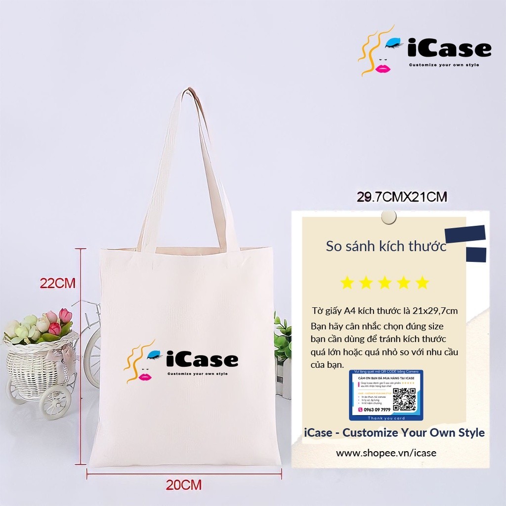 Túi vải Canvas iCase bộ sưu tập Nét Việt - Nhiều kích thước | Shopee ...