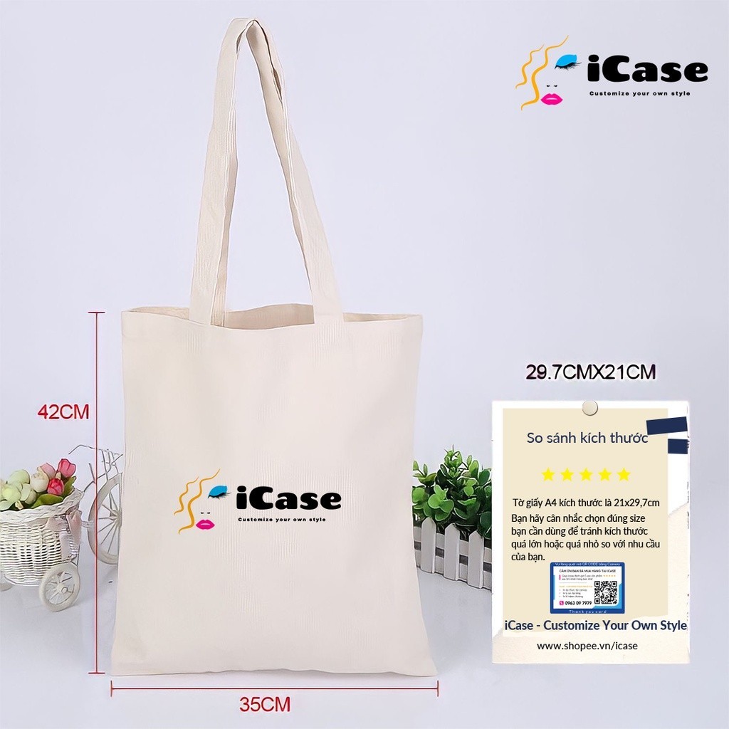 Túi vải Canvas iCase bộ sưu tập Nét Việt - Nhiều kích thước | Shopee ...