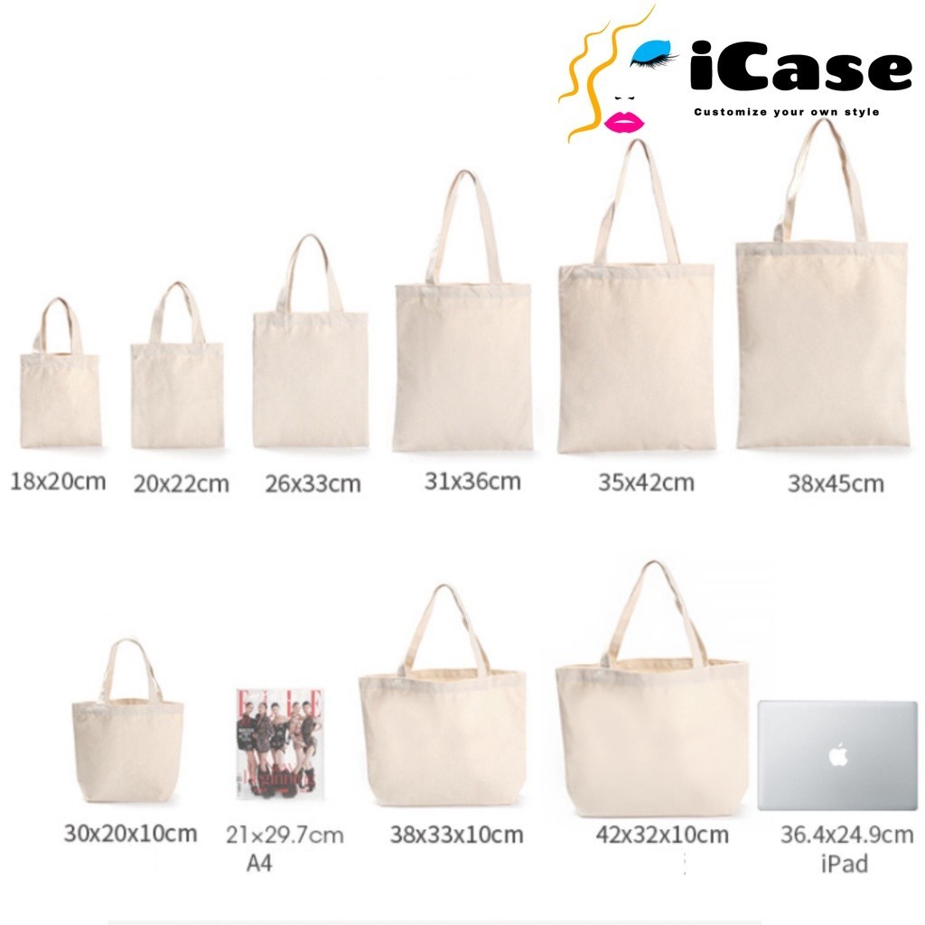 Túi vải Canvas iCase bộ sưu tập colorful nhiều kích thước | Shopee Việt Nam