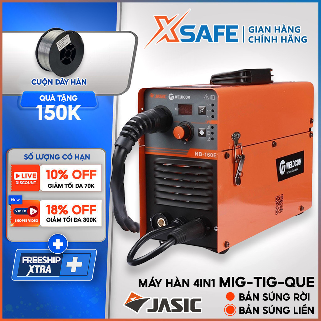 [combo QuÀ TẶng NÚt Tai ChỐng Ồn] Máy Hàn Mig Mini Jasic Nb 160e Dòng