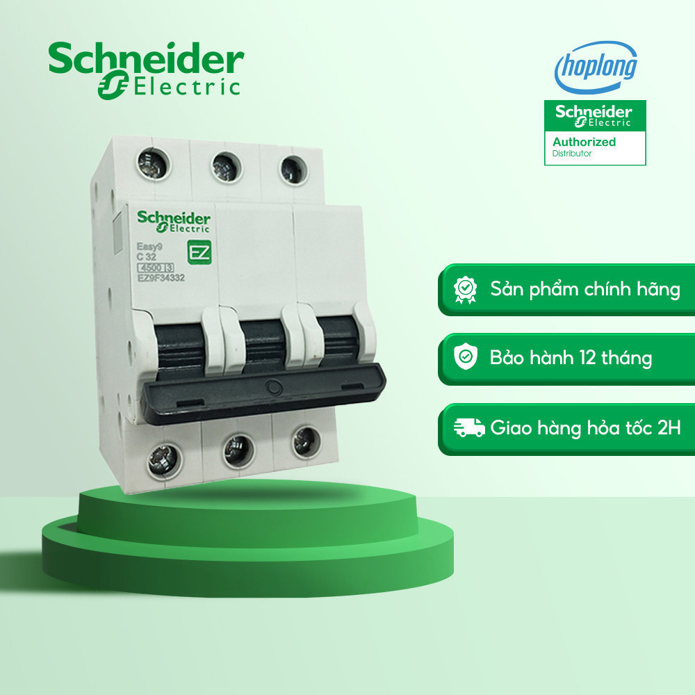 Cầu dao tự động MCB Schneider EZ9F34332 4.5kA 3 pha 32A đường cong C | Shopee Việt Nam
