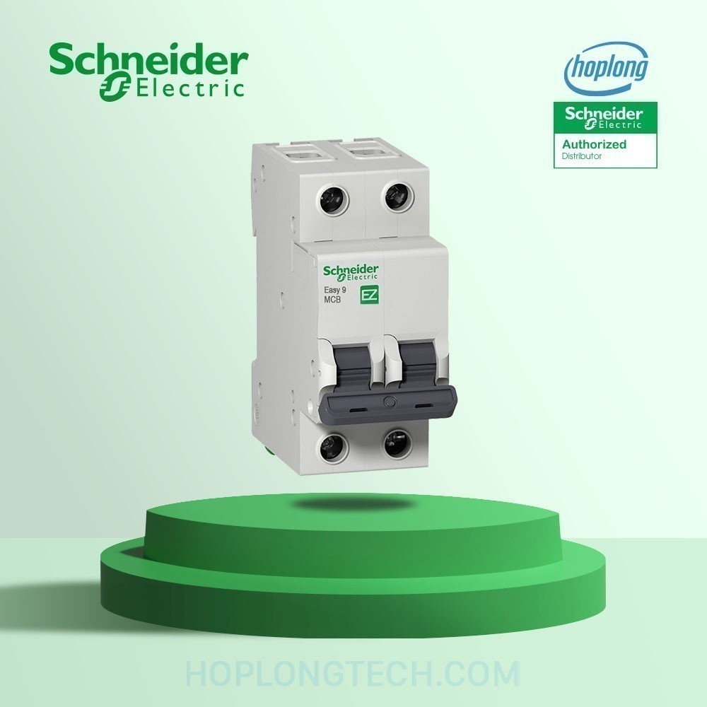 Cầu dao tự động MCB 2P 25A 32A 4.5kA Easy9 Schneider EZ9F34225 EZ9F34232 Aptomat chống quá tải ...