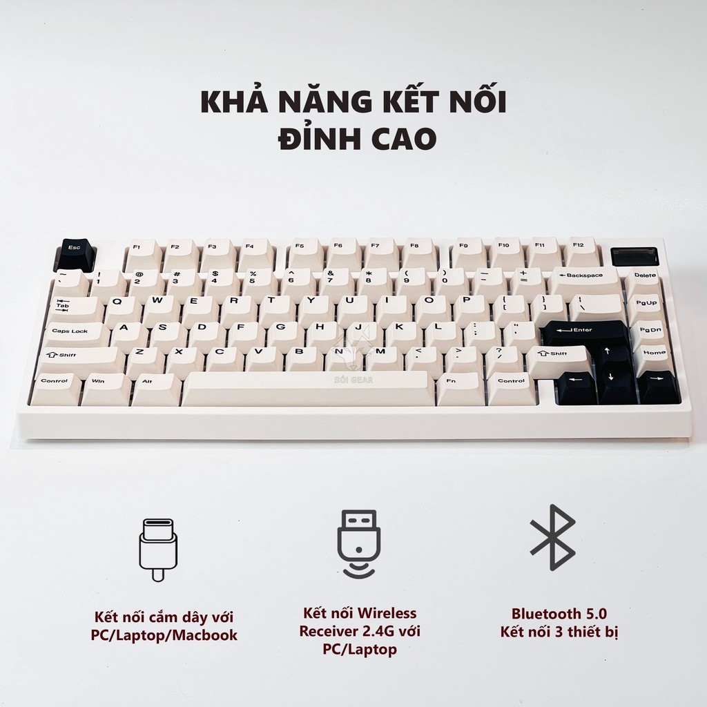 [HỎA TỐC HN - HCM] KIT Bàn phím cơ không dây Keydous NJ81 | MẠCH XUÔI ...