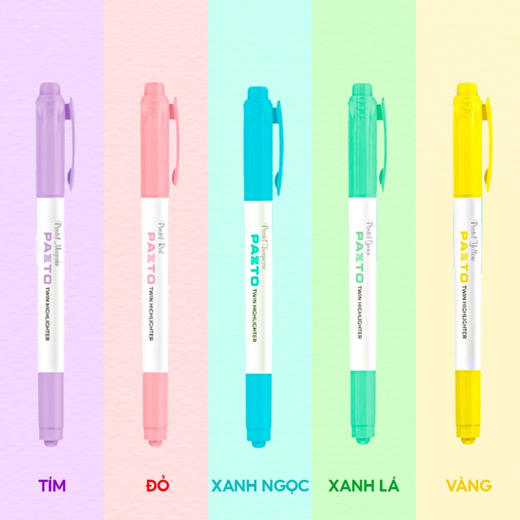 Bút dạ quang Pastel Thiên Long Pazto HL-016 - Bút highlight pastel ...
