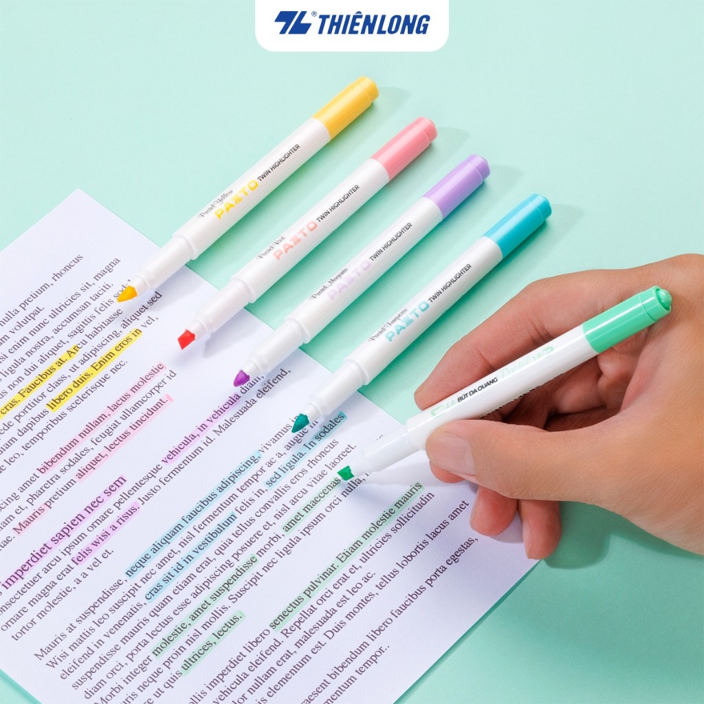 Bút dạ quang Pastel Thiên Long Pazto HL-016 - Bút highlight pastel ...