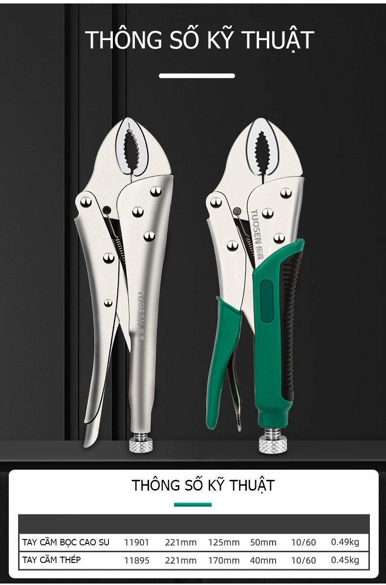 KÌM BẤM CHẾT MIỆNG TRÒN 10 INCH TUOSEN – GIỮ CHẶT, ÉP MẠNH, BỀN BỈ VƯỢT ...