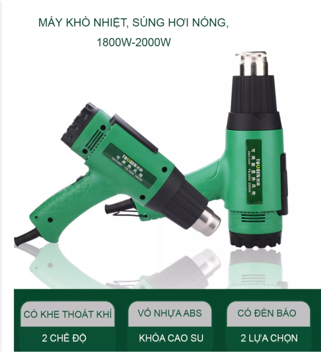MÁY KHÒ NHIỆT 1800W - 2000W TUOSEN | CHÍNH HÃNG, CÓ CHỈNH NHIỆT, LỰA ...