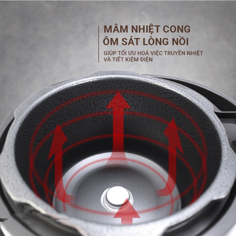 Nồi áp suất Shapp ks-130 , Lòng Đá siêu bền Dung Tích 3L đa năng nấu ...