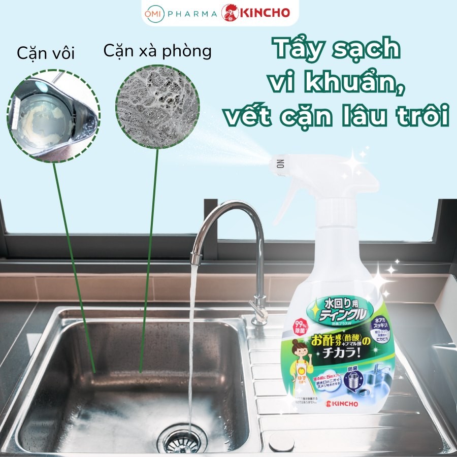 Xịt Khử Mùi, Kháng Khuẩn Và Làm Sáng Bồn Rửa Bát Kincho 300ml | Shopee Việt Nam
