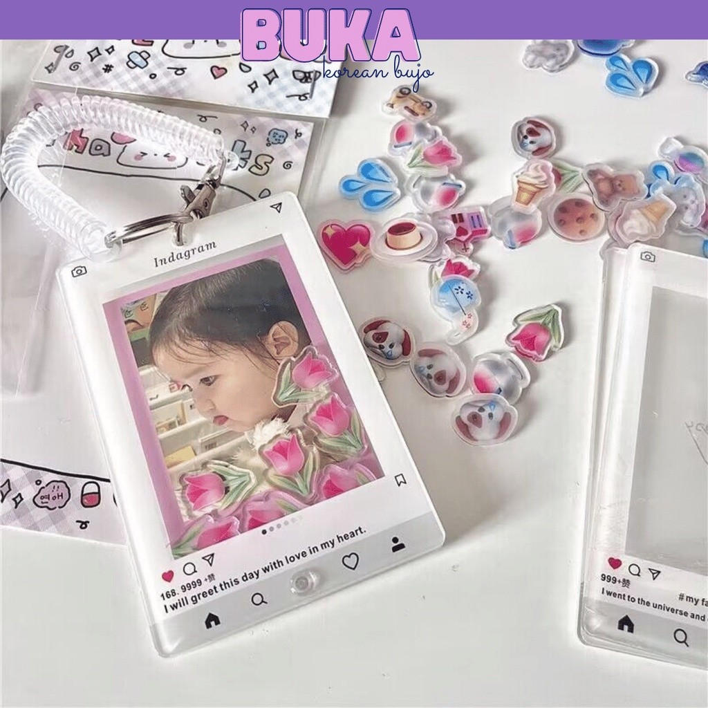 Móc khóa khung ảnh Insdagram Buka khung tranh đựng card acrylic standee ...