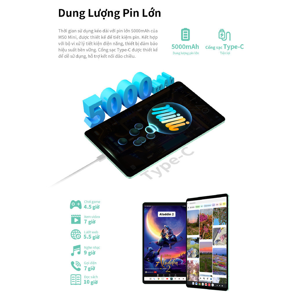 Máy Tính Bảng Teclast M50 Mini Tablet 14GB(6+8)/128GB | Màn hình 8 ...
