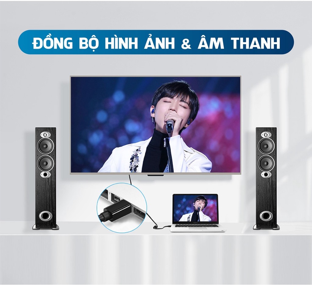 Cáp chuyển đổi Mini DisplayPort sang HDMI female UGREEN MD112 | Hỗ trợ 12bit trên mỗi kênh | Bảo ...