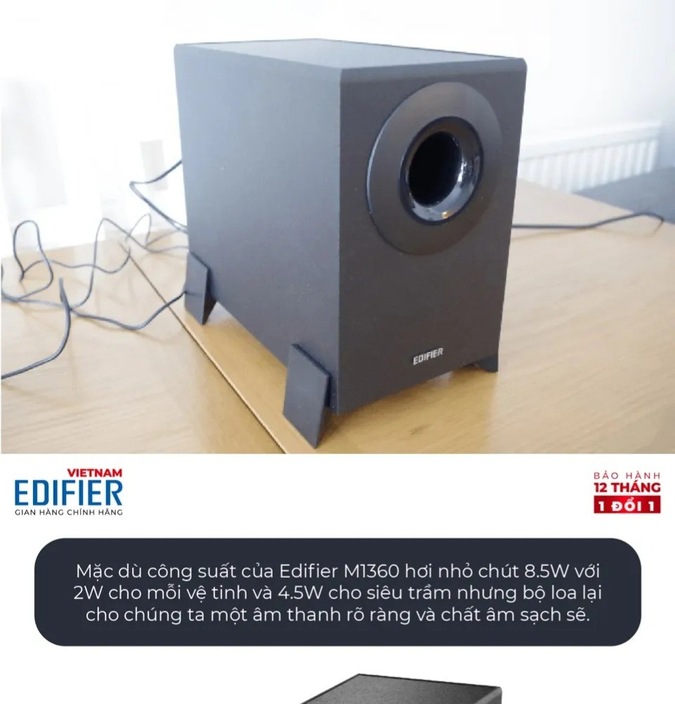 Loa Máy Tính Để Bàn EDIFIER M1360 | Bảng Điều Khiển Rời | Âm Thanh Sắc ...