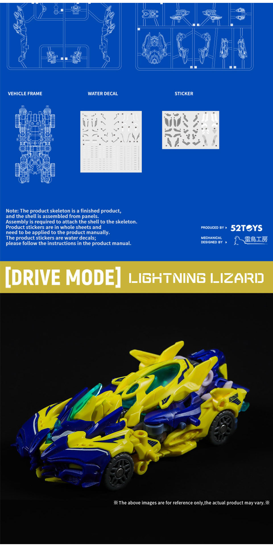 52TOYS đồ chơi lắp ráp mô hình Transformers Figure BEASTDRIVE BD-11 ...