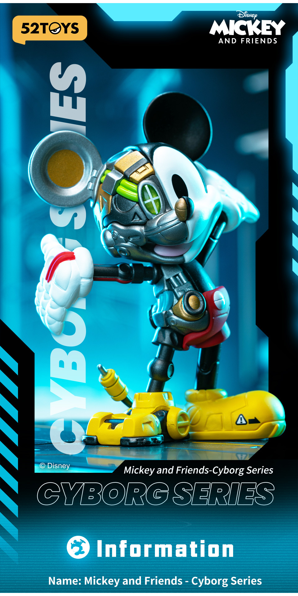 52TOYS Disney Mickey and Friends-Cyborg Series Blind Box Figure Toy ...