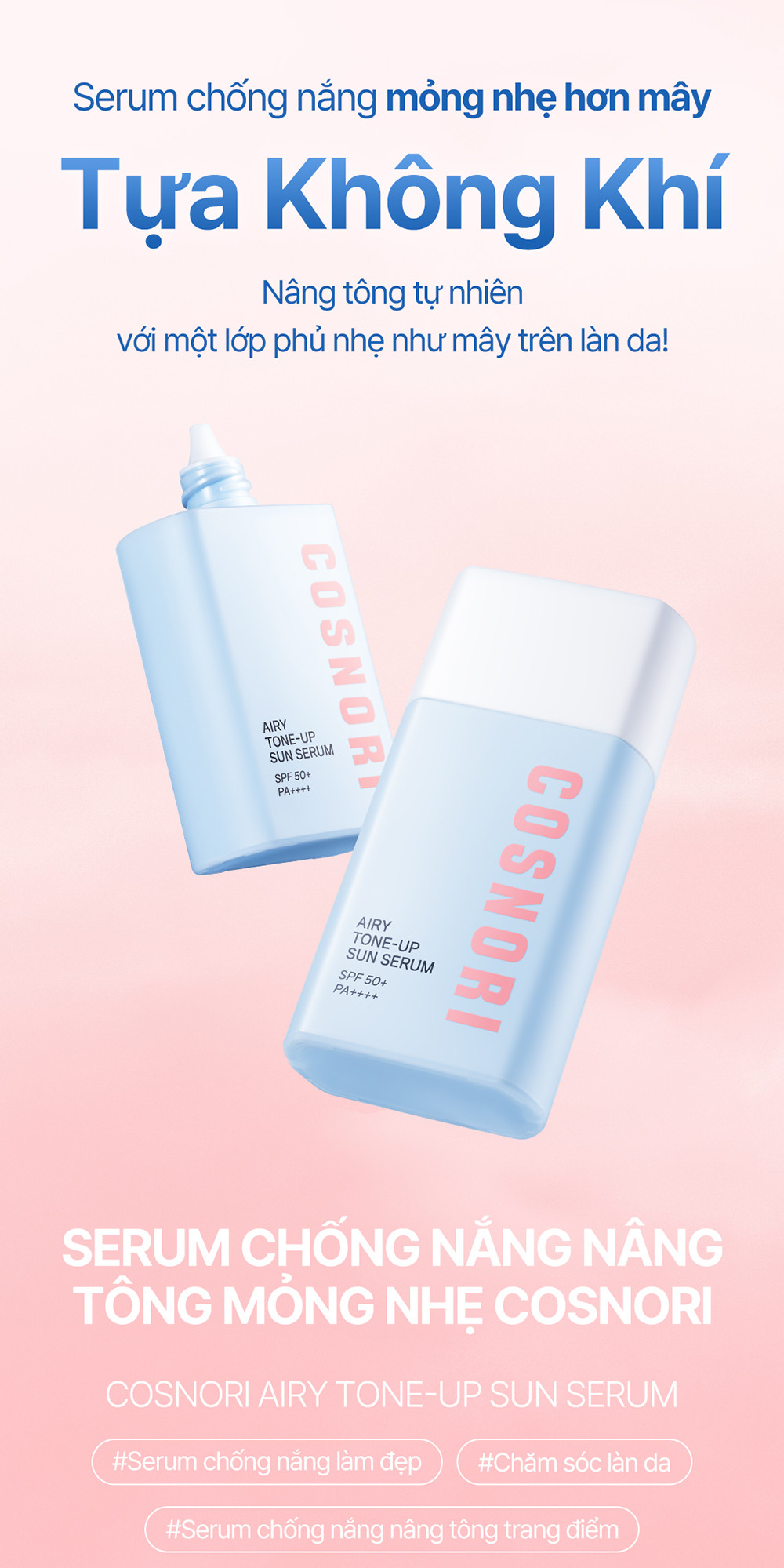 Serum chống nắng COSNORI Airy Tone-up SPF50 + PA + + + | Shopee Việt Nam