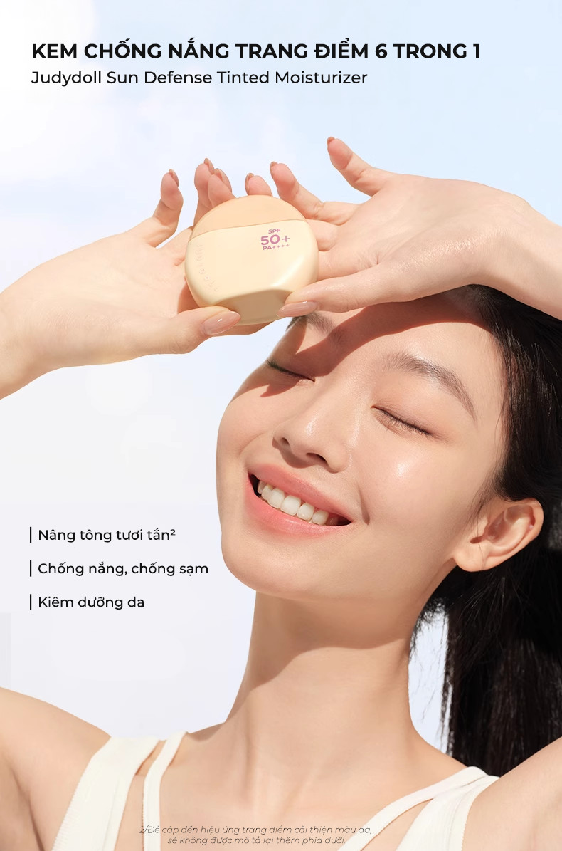 Kem Chống Nắng JUDYDOLL 40g Nâng Tone Dưỡng Da Che Khuyết Điểm SPF50+ PA++++ Chống Nước Kháng ...