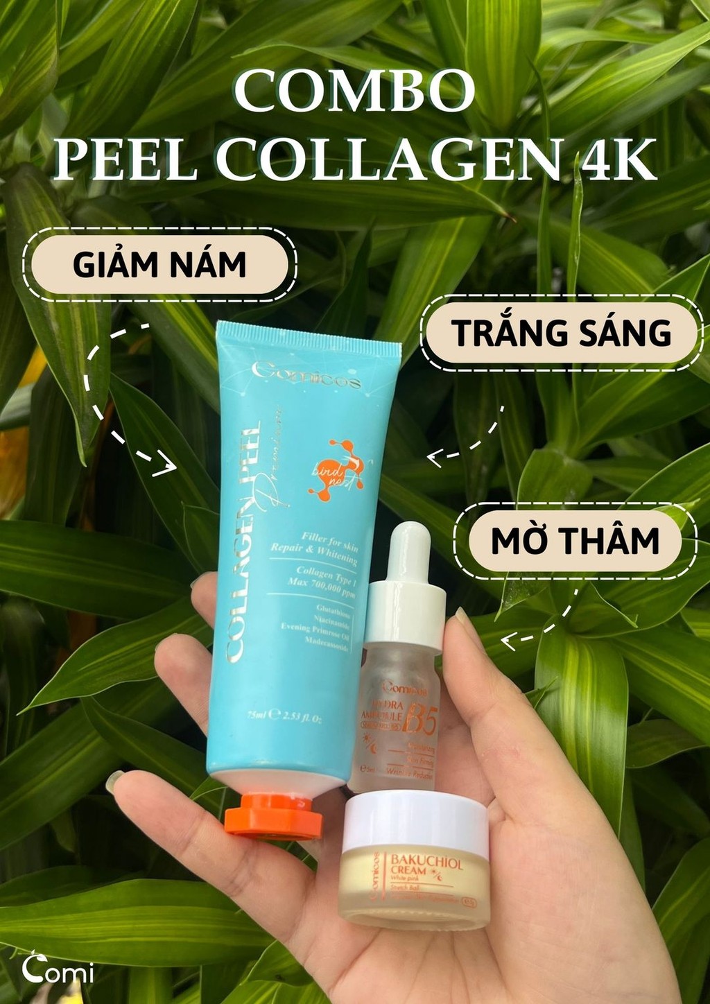 [Mua1 Tặng 2] Peel Collagen Comi 75g – Serum B5 5ml & Kem Face Huyết ...