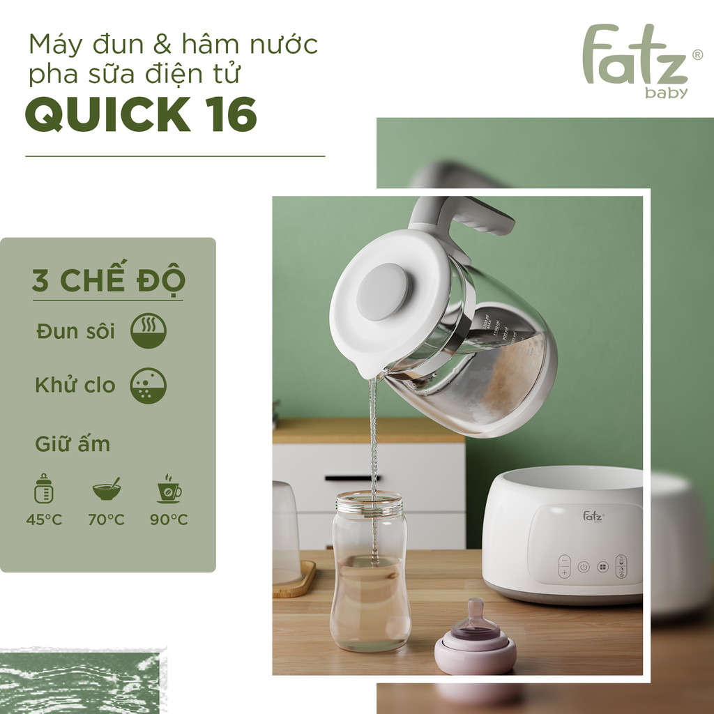 Máy đun nước và hâm nước pha sữa điện tử Fatz baby QUICK 9, Quick 12 ...