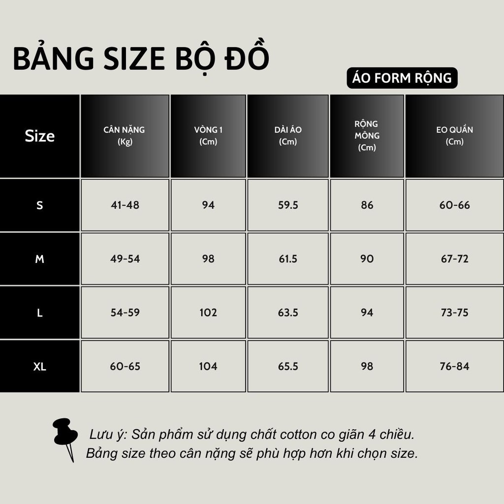 [Form Rộng] Đồ bộ nữ mặc nhà màu đen chất liệu cotton co giãn 4 chiều ...
