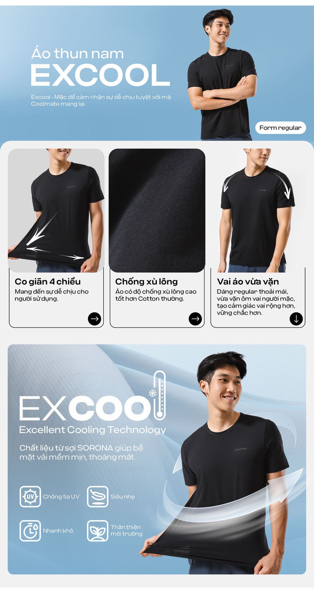 [OUTLET - KHÔNG ĐỔI TRẢ]Áo thun nam Excool logo màu đen Coolmate ...