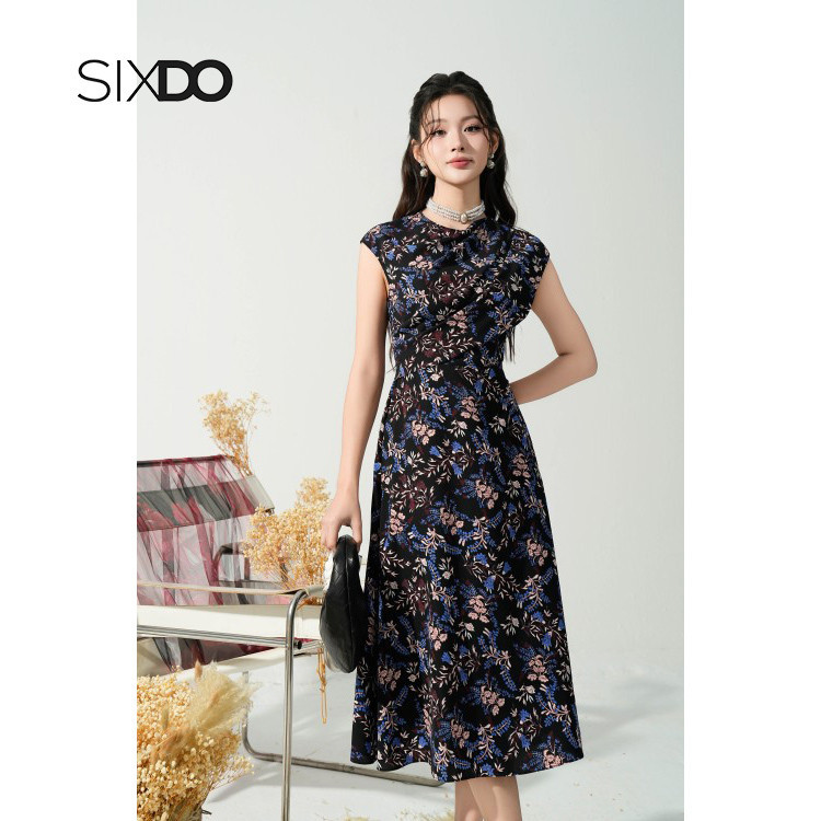 Đầm tay hến vạt đổ họa tiết hoa SIXDO (Woven Sarong Dress) | Shopee ...