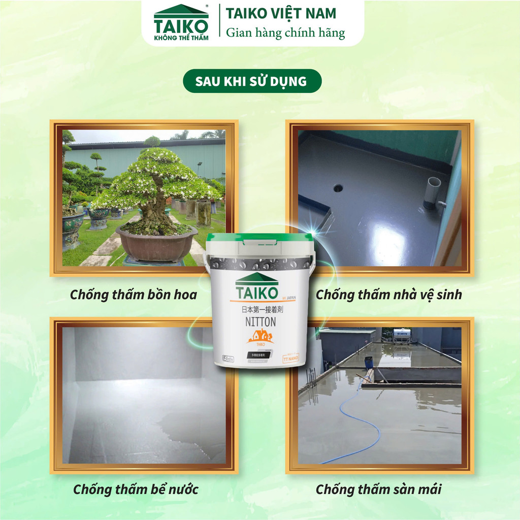 Sơn Chống Thấm Nhật Bản TAIKO NITTON | Xử Lý Vết Nứt Mái, Sàn Vệ Sinh ...