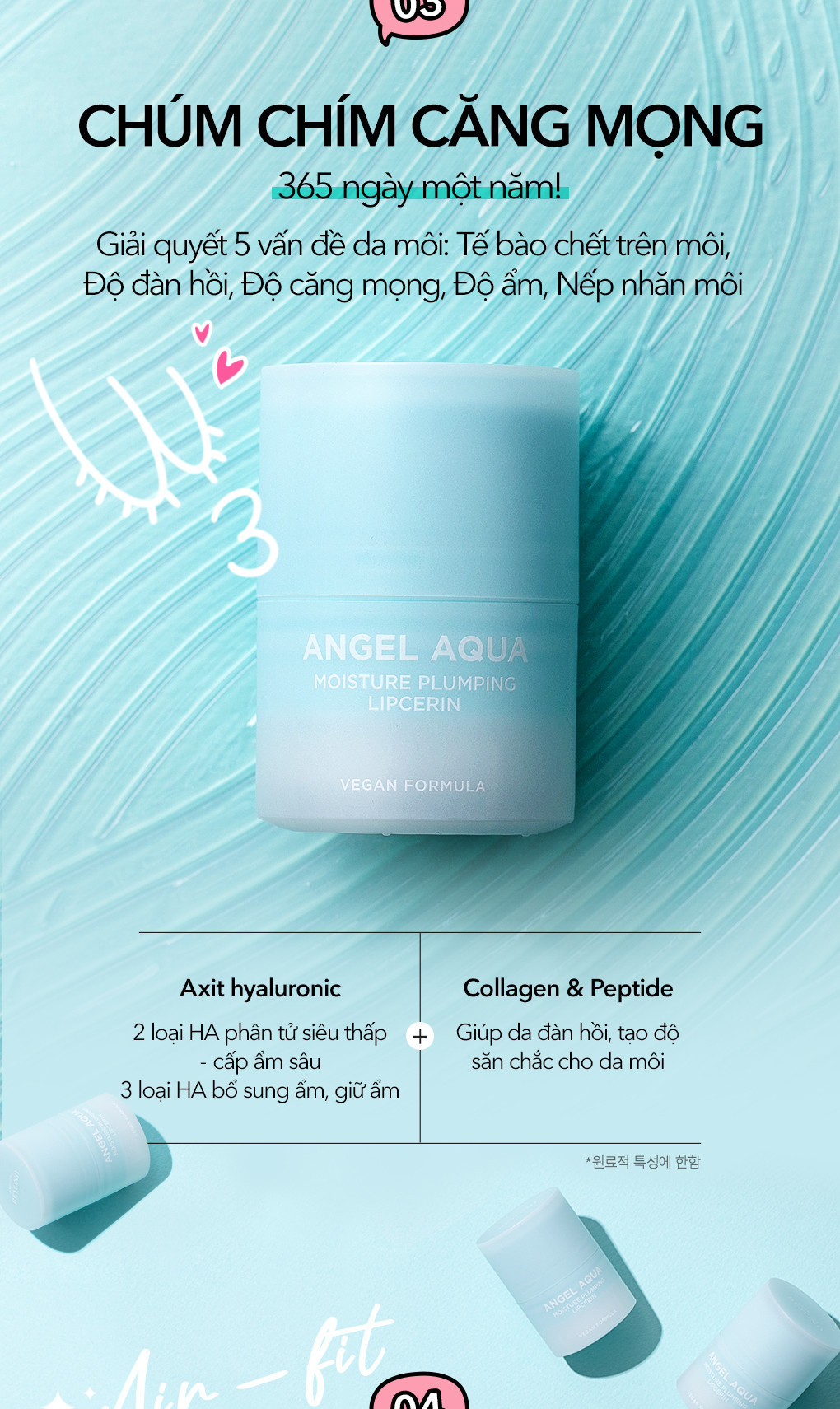 [Beyond Official] [Beyond Official]Son dưỡng môi thuần chay Beyond Angel Aqua Moisture Plumping ...