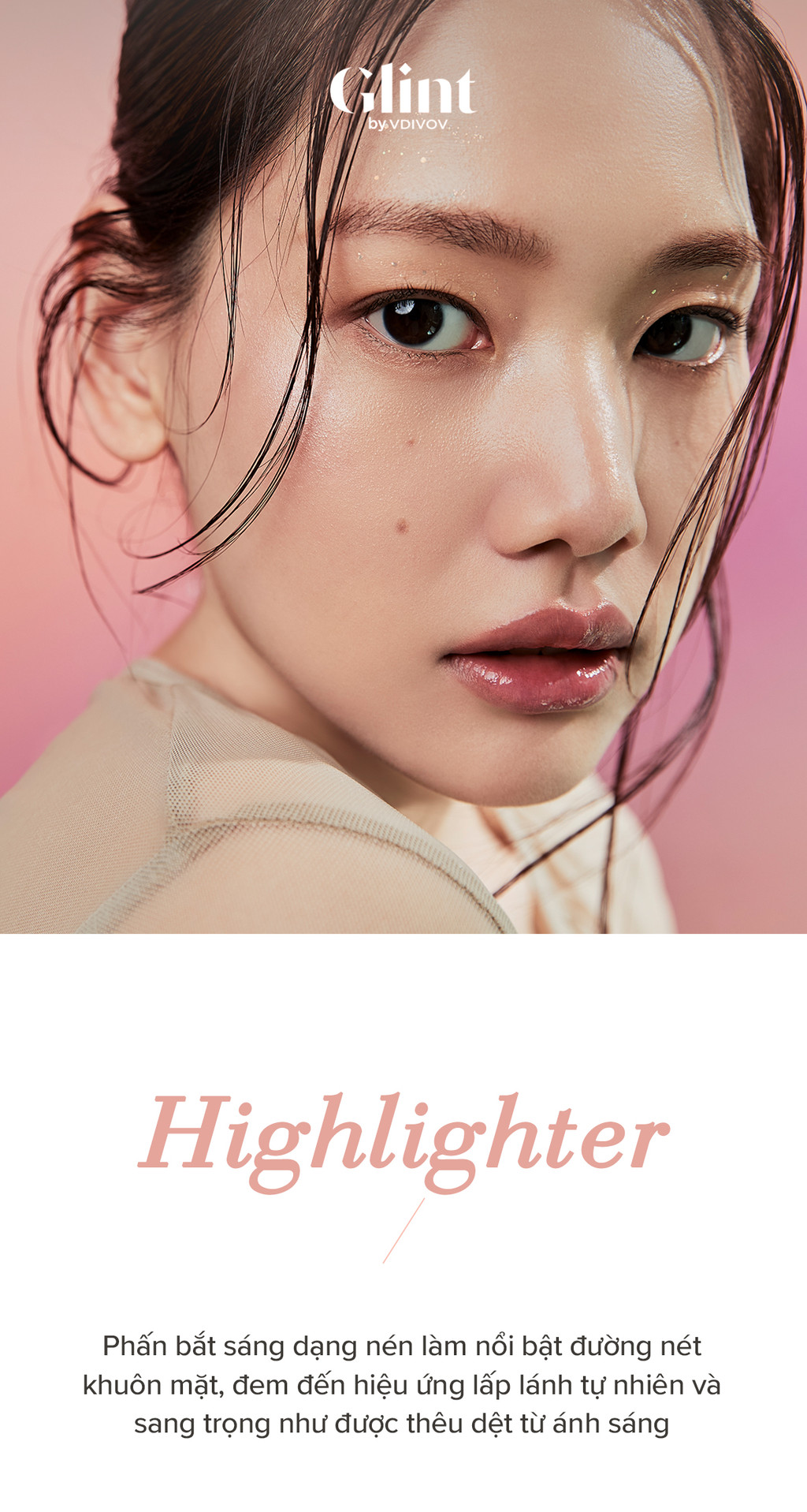 [Glint By VDIVOV Official] Phấn bắt sáng highlight Glint 2.3g chứa bột ngọc trai, đa năng, dạng ...