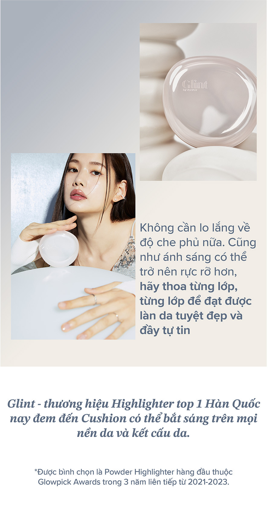 [Glint By VDIVOV Official] Phấn nước căng bóng che phủ toàn diện Glint ...