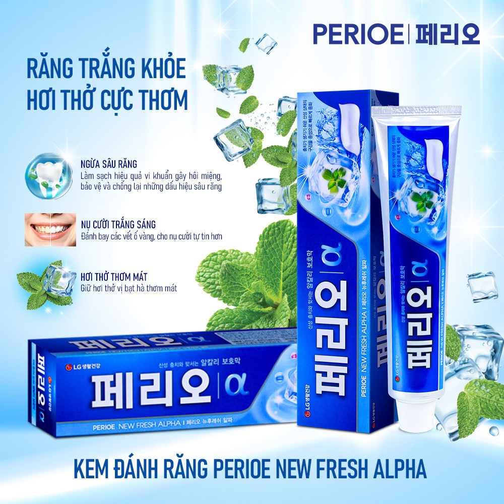 [Perioe Official] Kem Đánh Răng Perioe New Fresh Alpha 185g | Shopee ...