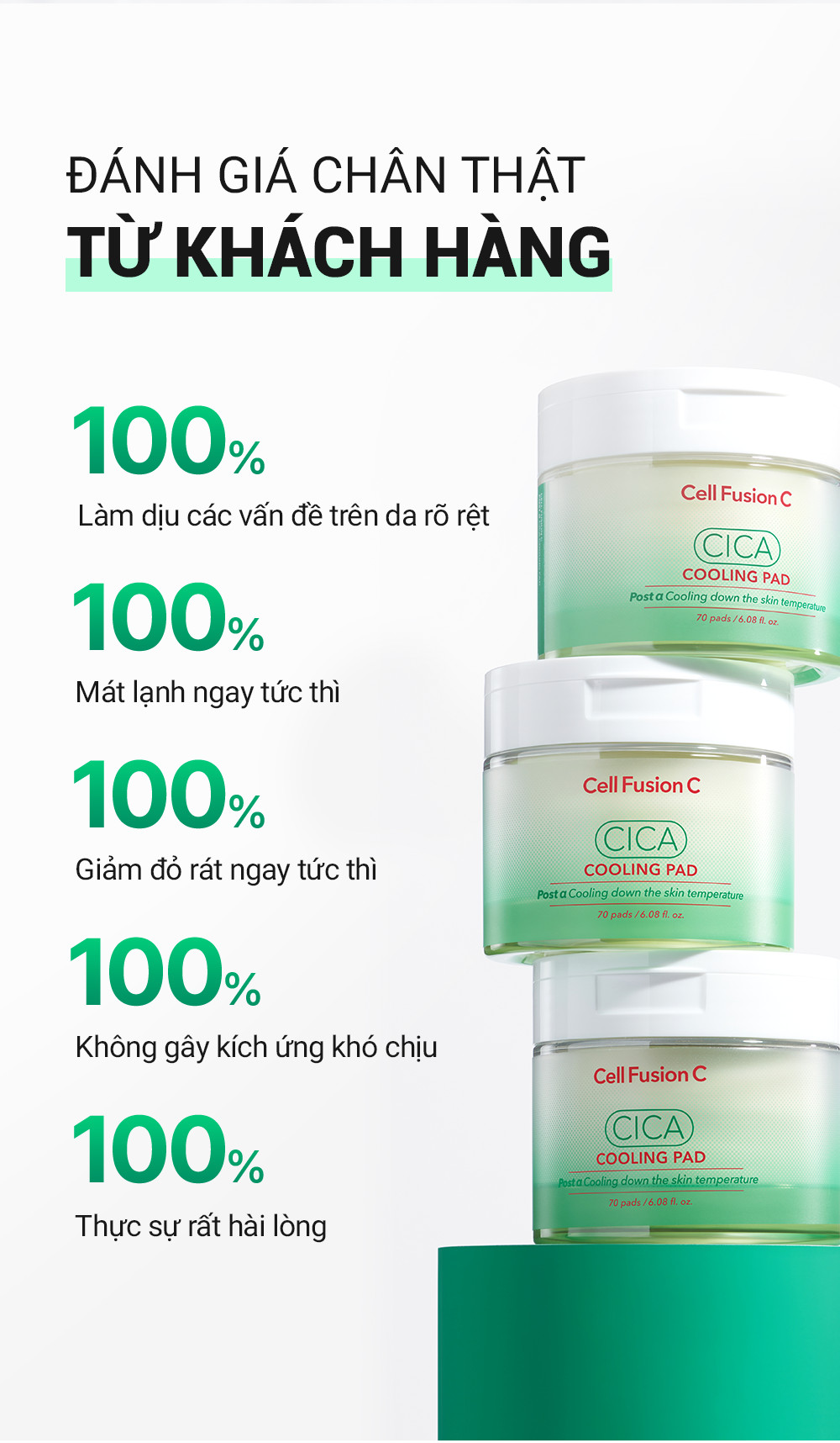 Toner Pad Rau Má Làm Lạnh Hạ Nhiệt -5 Độ Giảm Mụn & Làm Dịu Da Ứng Đỏ ...