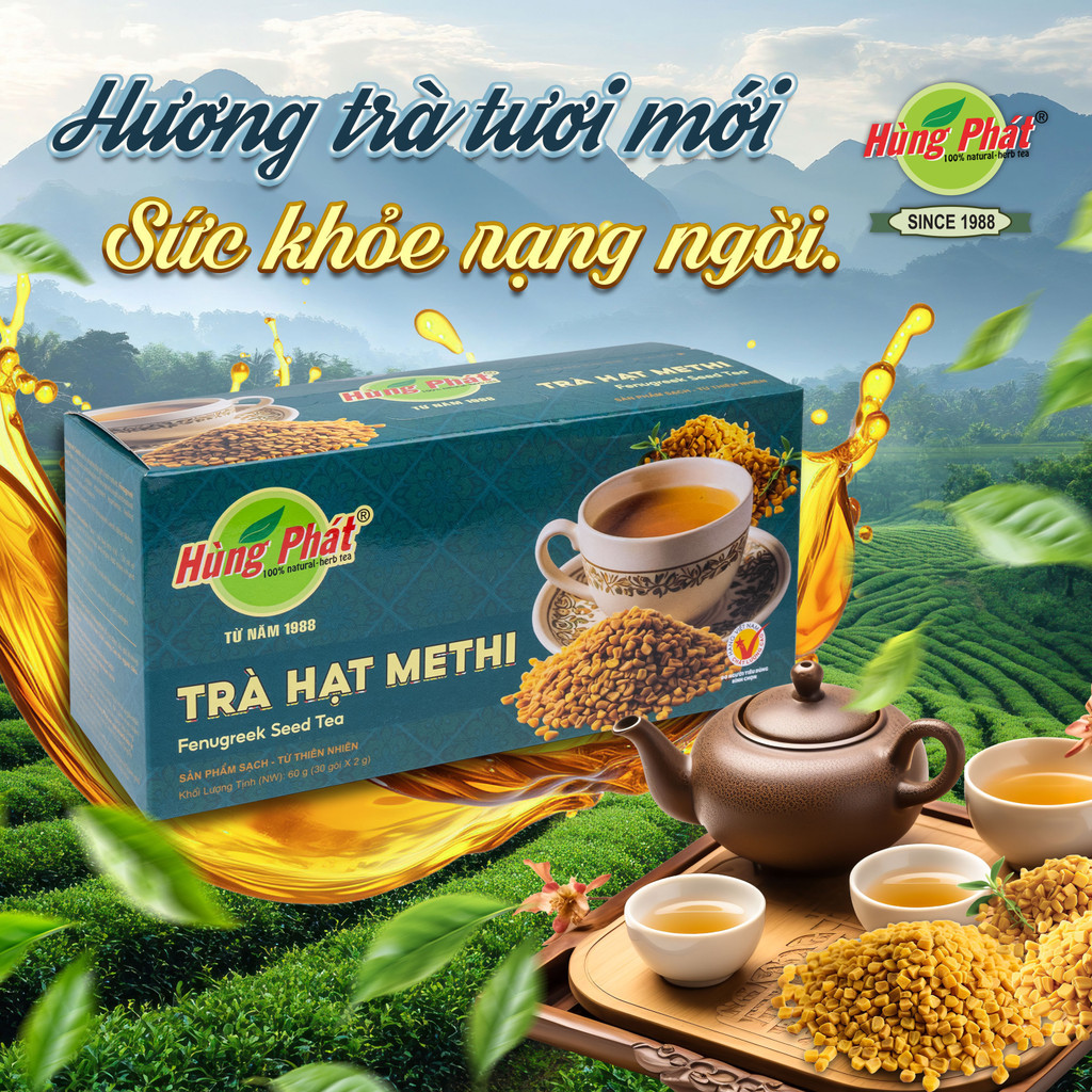 Trà Hạt Methi Hùng Phát Túi Lọc - THMTL - Hộp 60G 30 Gói - Đạt chuẩn ...