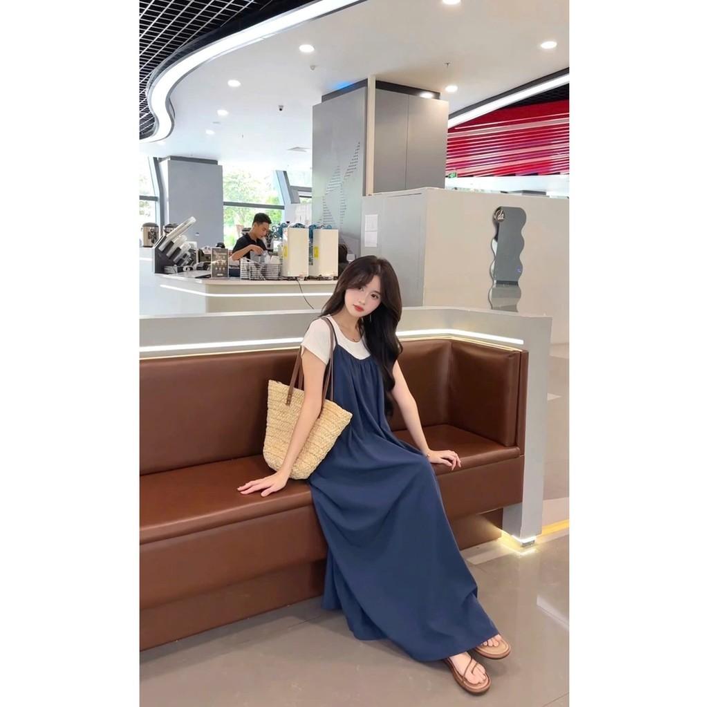 Set Yếm Nữ Dáng Dài 2 Dây Kèm Áo Thun Susstore S718 Thời Trang Nữ Bigsize | Shopee Việt Nam