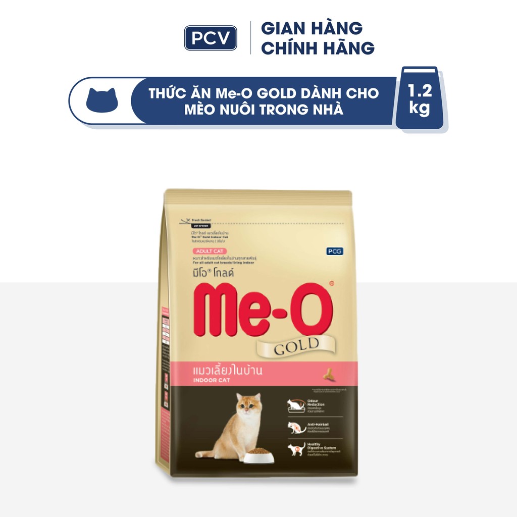 [N] Thức ăn cho mèo Me-O Gold, hạt cho mèo nuôi trong nhà, mèo chống búi lông, mèo giữ dáng, mèo ...