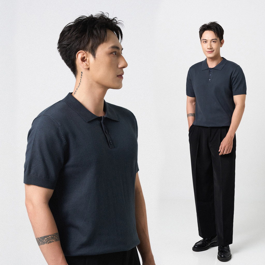 Áo Polo nam ROWAY Premium | Polo len trơn | Shopee Việt Nam