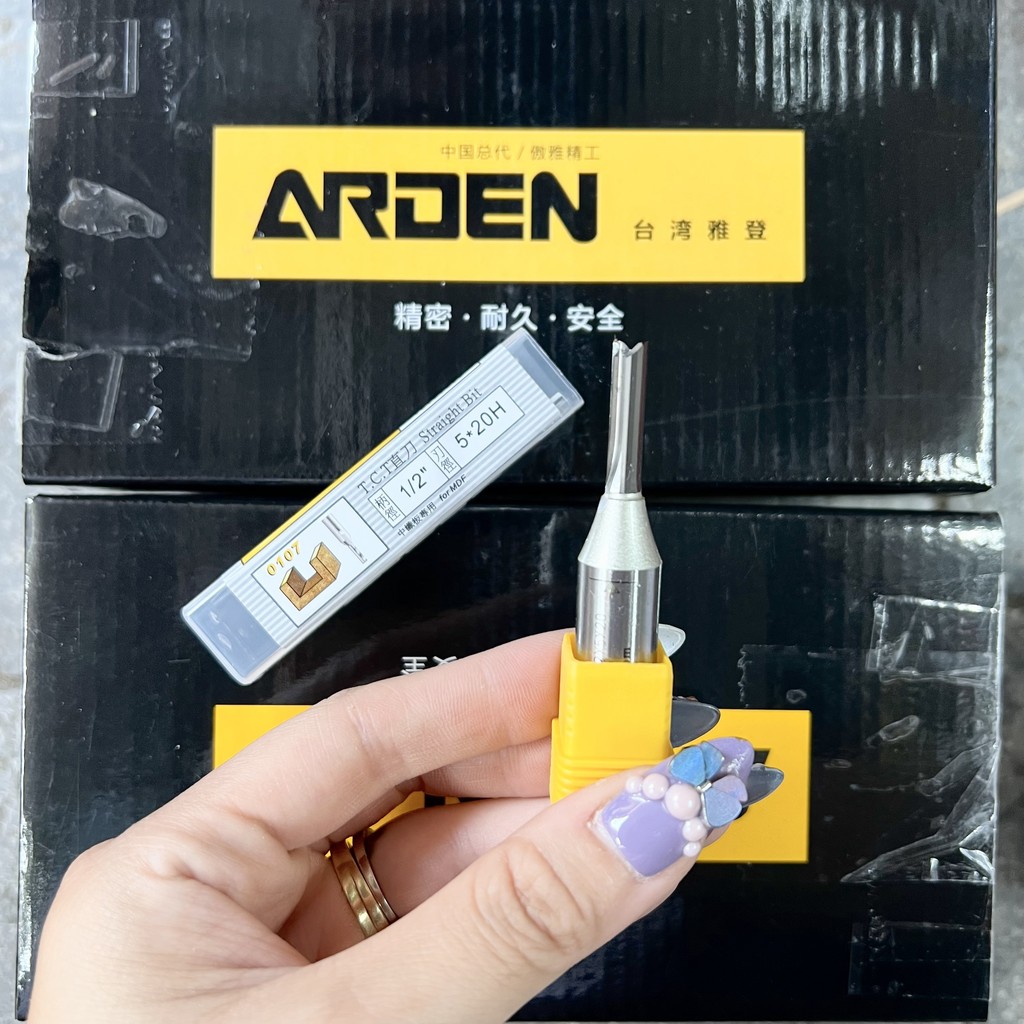 Dao phay CNC mũi cắt CNC gỗ ARDEN 2 me 3 cánh Thẳng TCT 3mm 4mm 5mm 6mm 8mm MCCNC-AD | Shopee ...