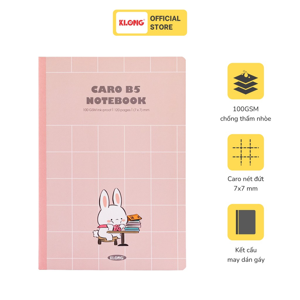 Vở Dash Caro (7x7)mm may dán gáy KLONGB5 120 trang 100/76; MS: 853 | Shopee Việt Nam