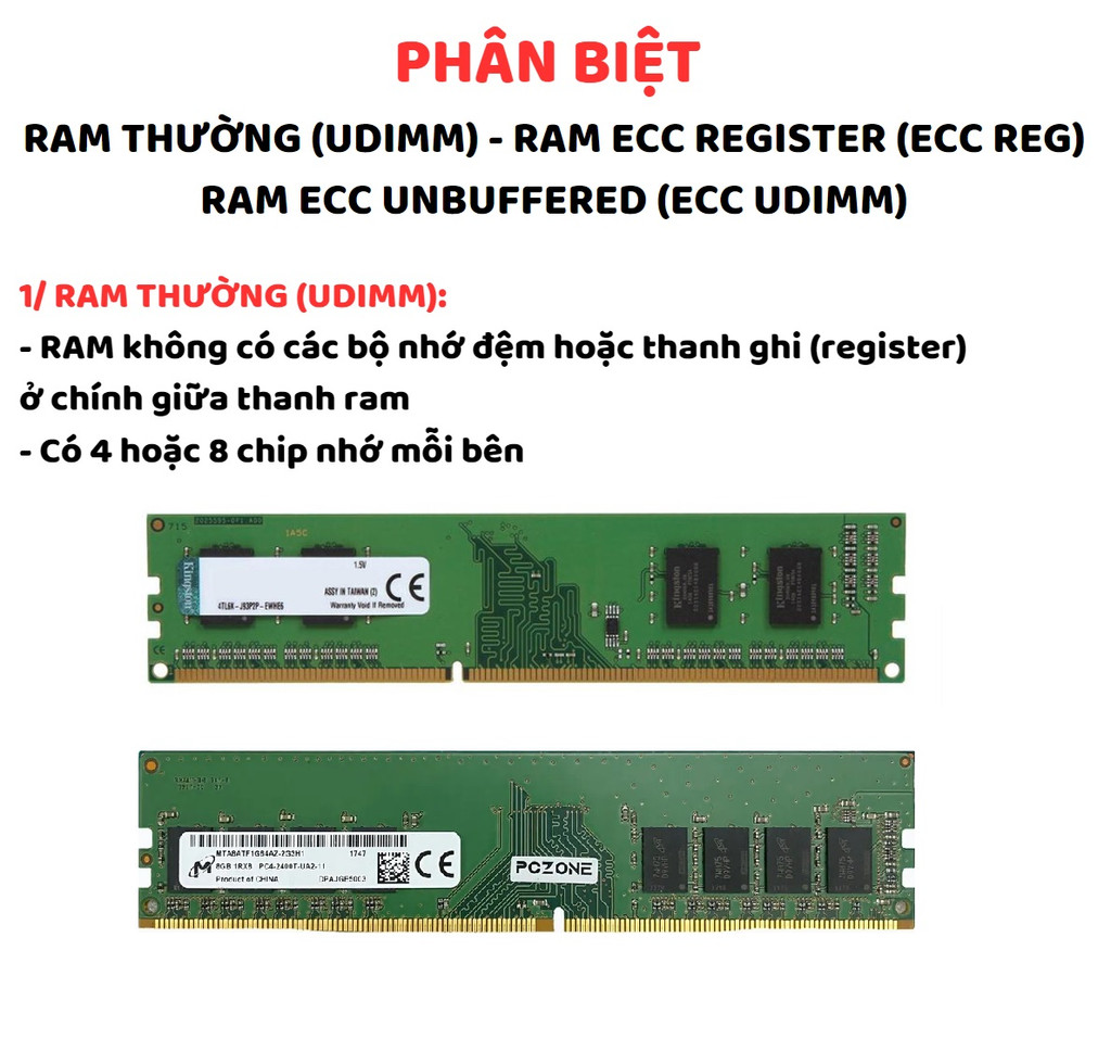 Ram Server ECC REG 16GB, 8GB DDR3 bus 1066, 1333, 1600, 1866, hàng zin tháo máy chính hãng, BH 1 ...